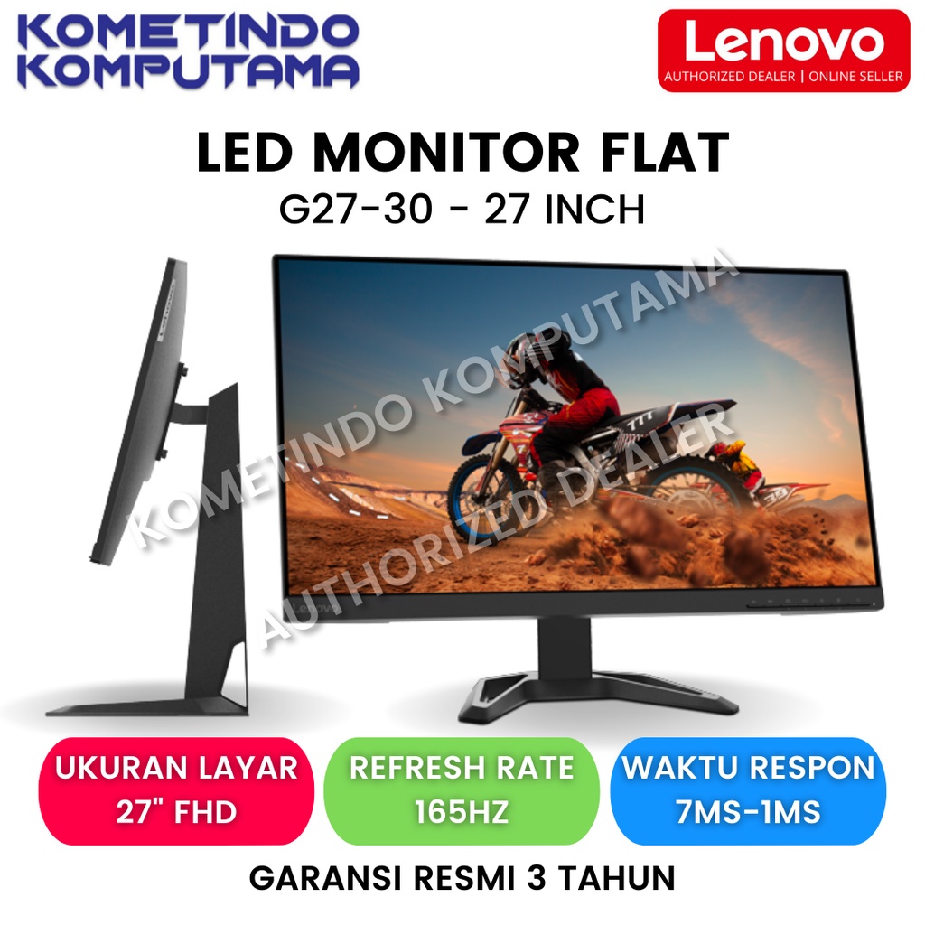 Jual G27-30 Lenovo 27" LED Monitor Gaming FHD DP HDMI 165Hz 99%sRGB ...