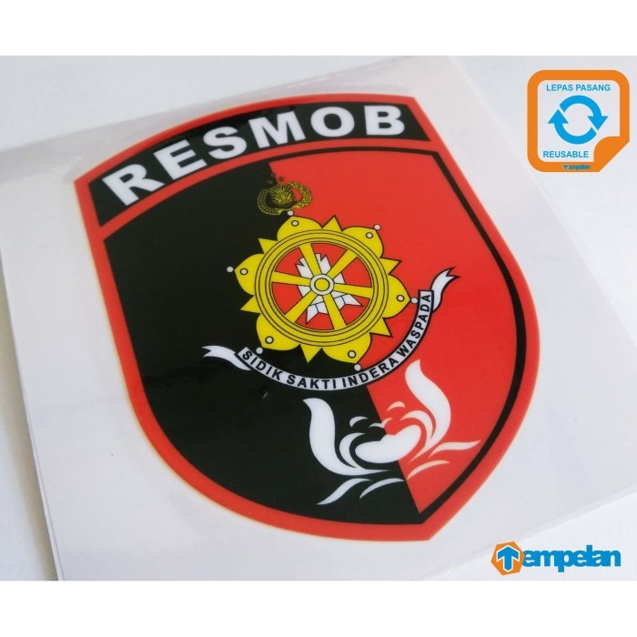 Jual STIKER LEPAS PASANG PREMIUM RESMOB POLRI (TEMPEL DLM KACA/WIND ...