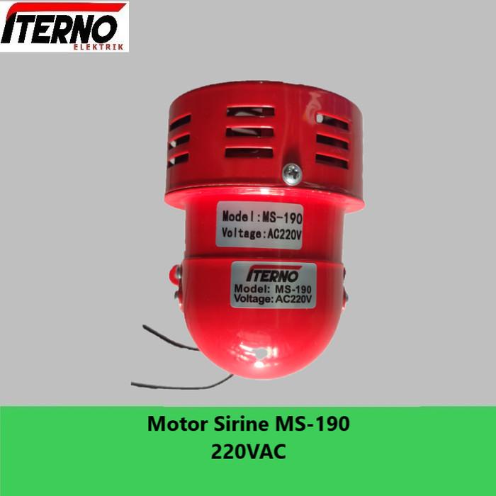 Jual Mini Motor Sirine Sirene MS-190 MS190 220VAC 12VDC 24VDC Iterno ...