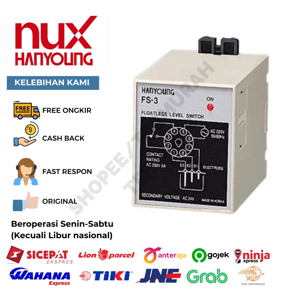 Jual FLOATLESS LEVEL SWITCH HANYOUNG - FS-3A FS-3 FS 3A WATER CONTROL ...