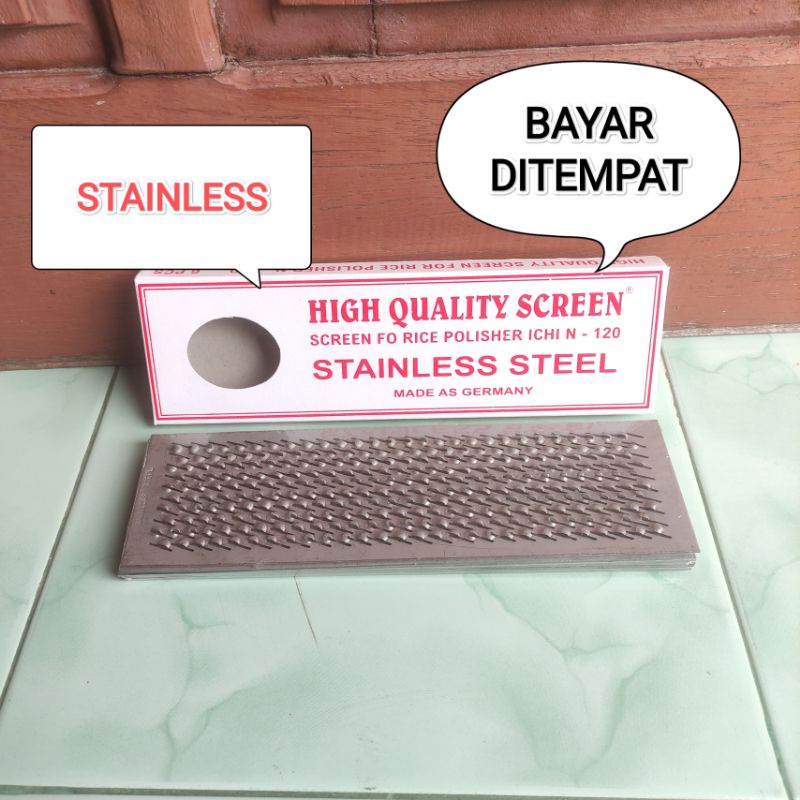 Jual saringan sarangan screen padi N120 (STAINLESS) satu set isi 6 biji ...