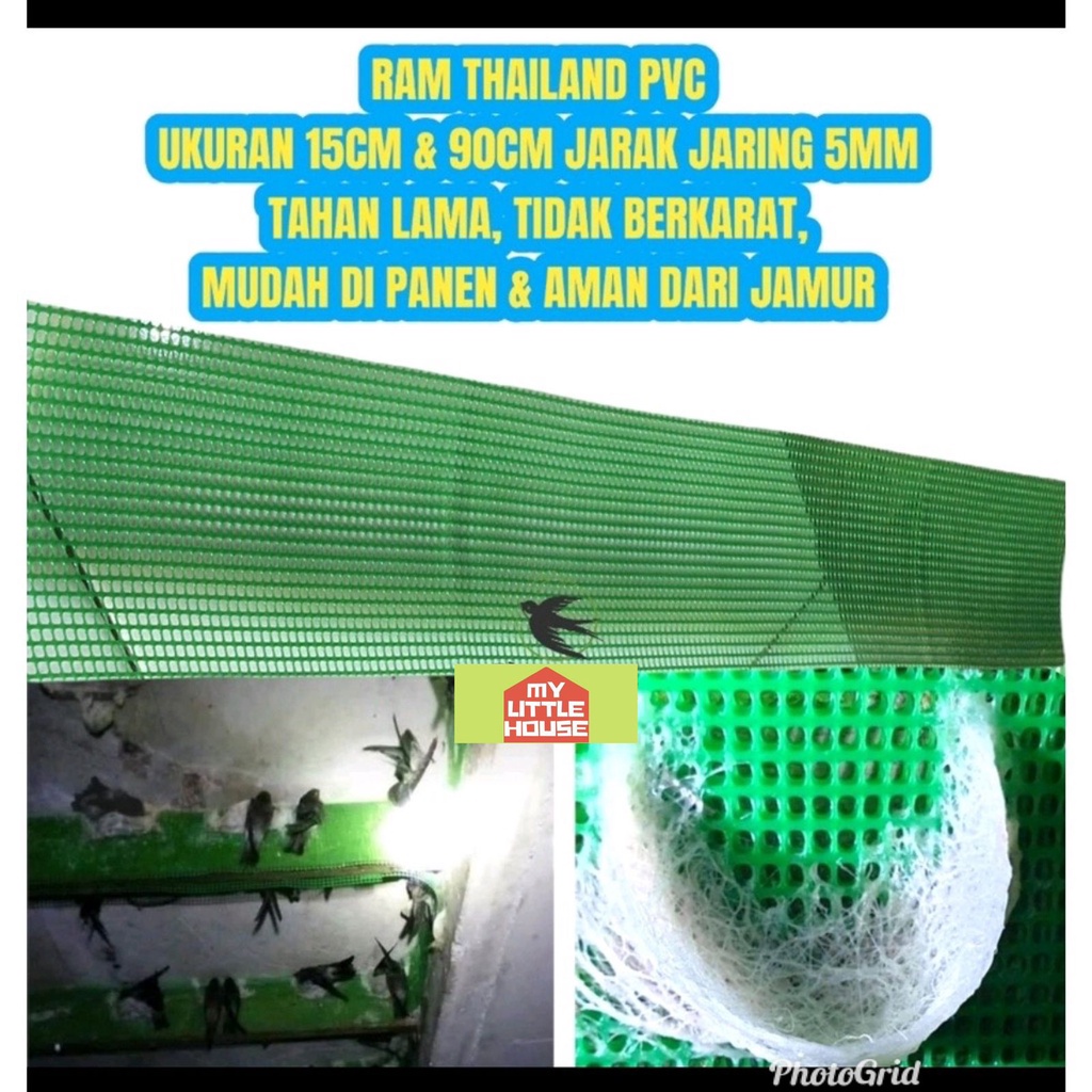 Jual Ram Hijau Thailand 15x90 cm Sirip Walet Gedung Pemikat Walet / Ram ...