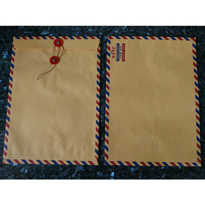 Jual AMPLOP / MAP COKLAT KANCING TALI AIRMAIL | Shopee Indonesia