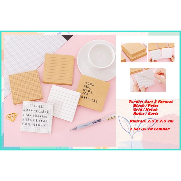 Jual Memo Pad Memopad Aesthetic Kraft or White Paper Mini Memo Pad Lucu Memo Pad Cute Memo Pad ...