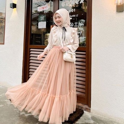 Jual Gamis Tutu Dewasa Maudy / Baju muslim Korea cantik kekinian ...