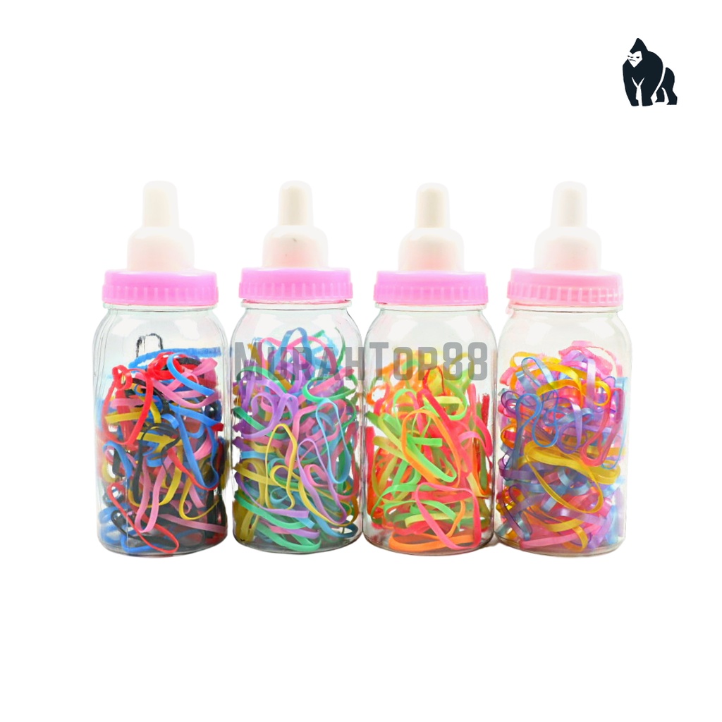 Jual Karet Jepang Dot Besar / Ikat Rambut Anak Kemasan Botol Bayi ...