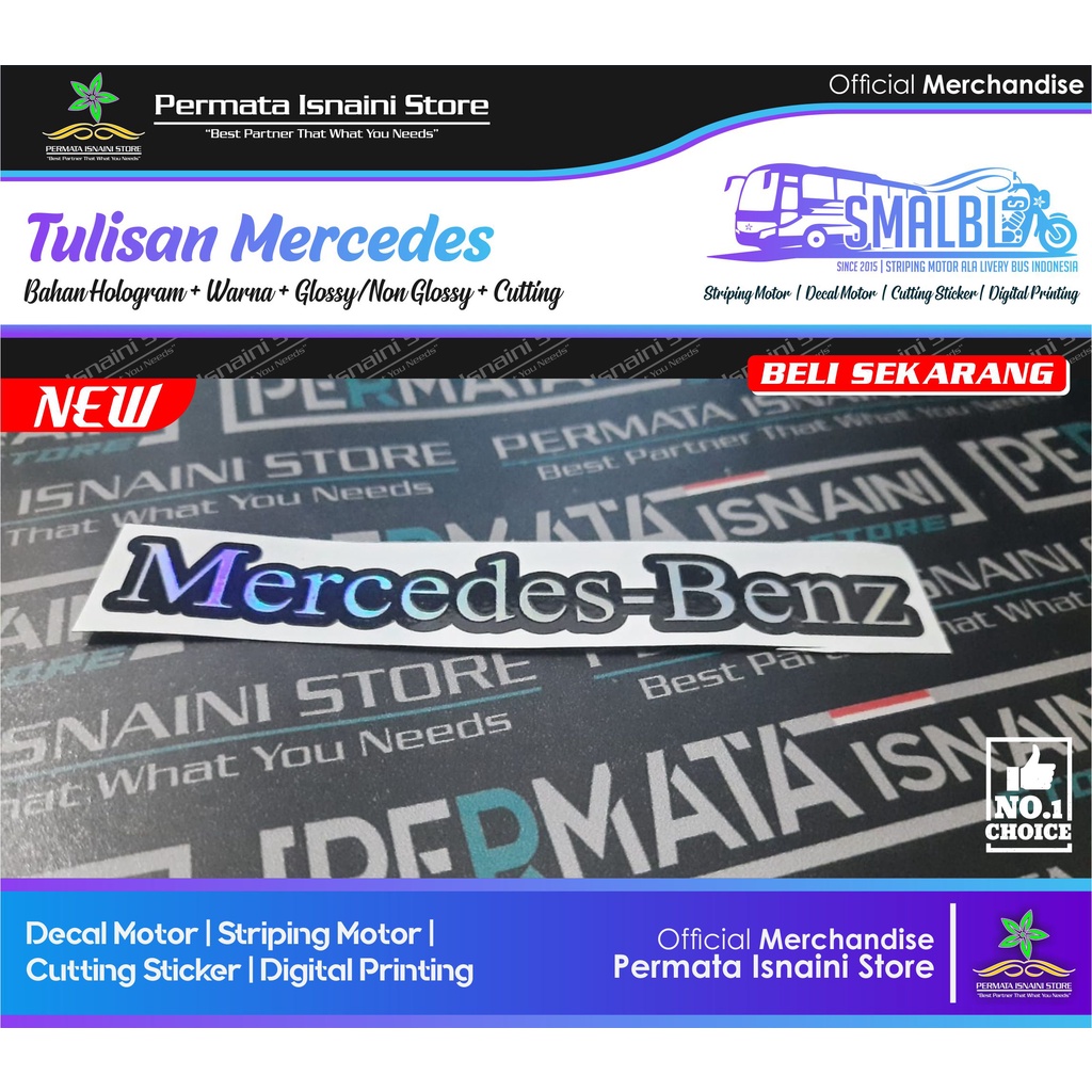 Jual Sticker Hologram Tulisan MERCEDES BENZ ala Bismania by PIS ...