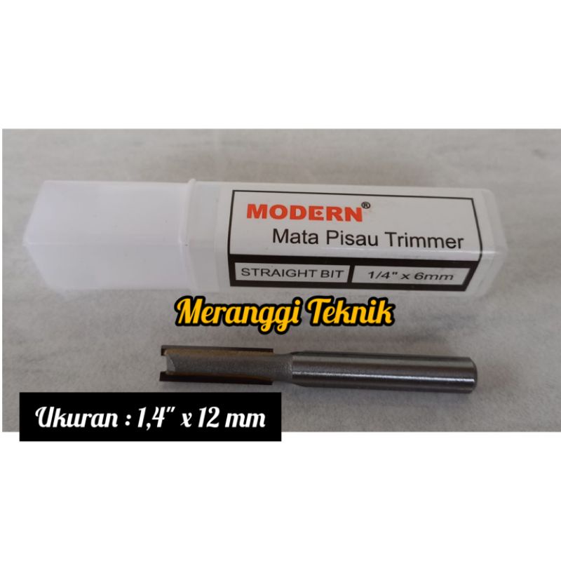 Jual Mata profil / trimer / trimmer straight bit Modern ukuran 1,4" x 3 ...