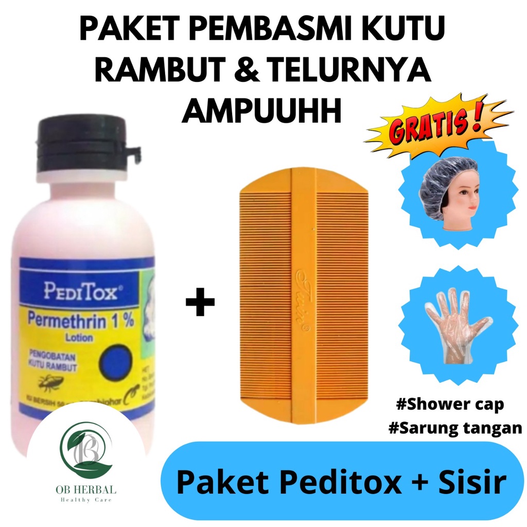 Jual Paket Pembasmi Kutu Rambut Anak / Dewasa Peditox Ampuh Basmi Kutu ...