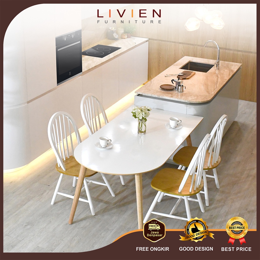 Jual Meja Makan Minimalis O & D Minimalis Putih | Dining Table | Table ...