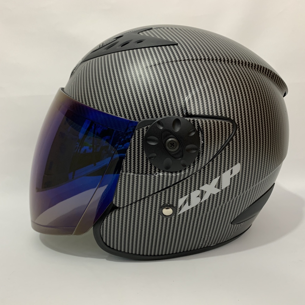 Jual Helm Vision 2 Carbon Doff - Kaca Iridium Silver Pelangi Rainbow ...