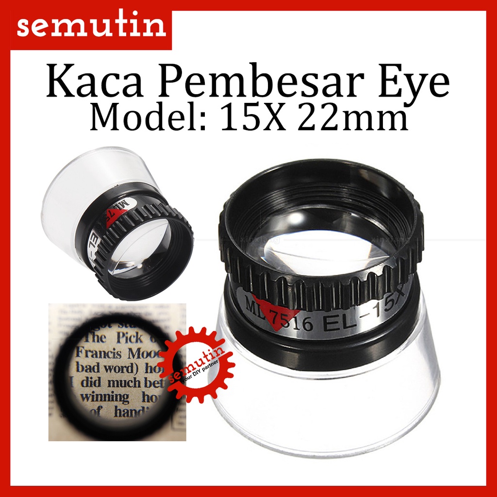 Jual Kaca Pembesar Eye 15X 22mm AE94 / Lup Mata Lensa Magnifier ...