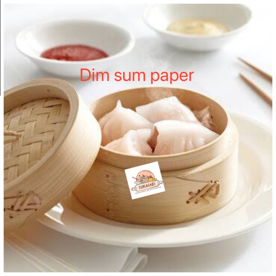 Jual Dimsum Paper Kertas Dim sum 4,5 Inch putih bulat 500pc yum cha ...