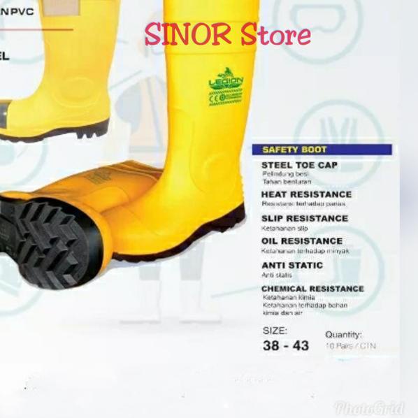 Jual Sepatu Boot LEGION Sepatu Safety Kerja Ujung Besi Baja Uk 39 s.d ...