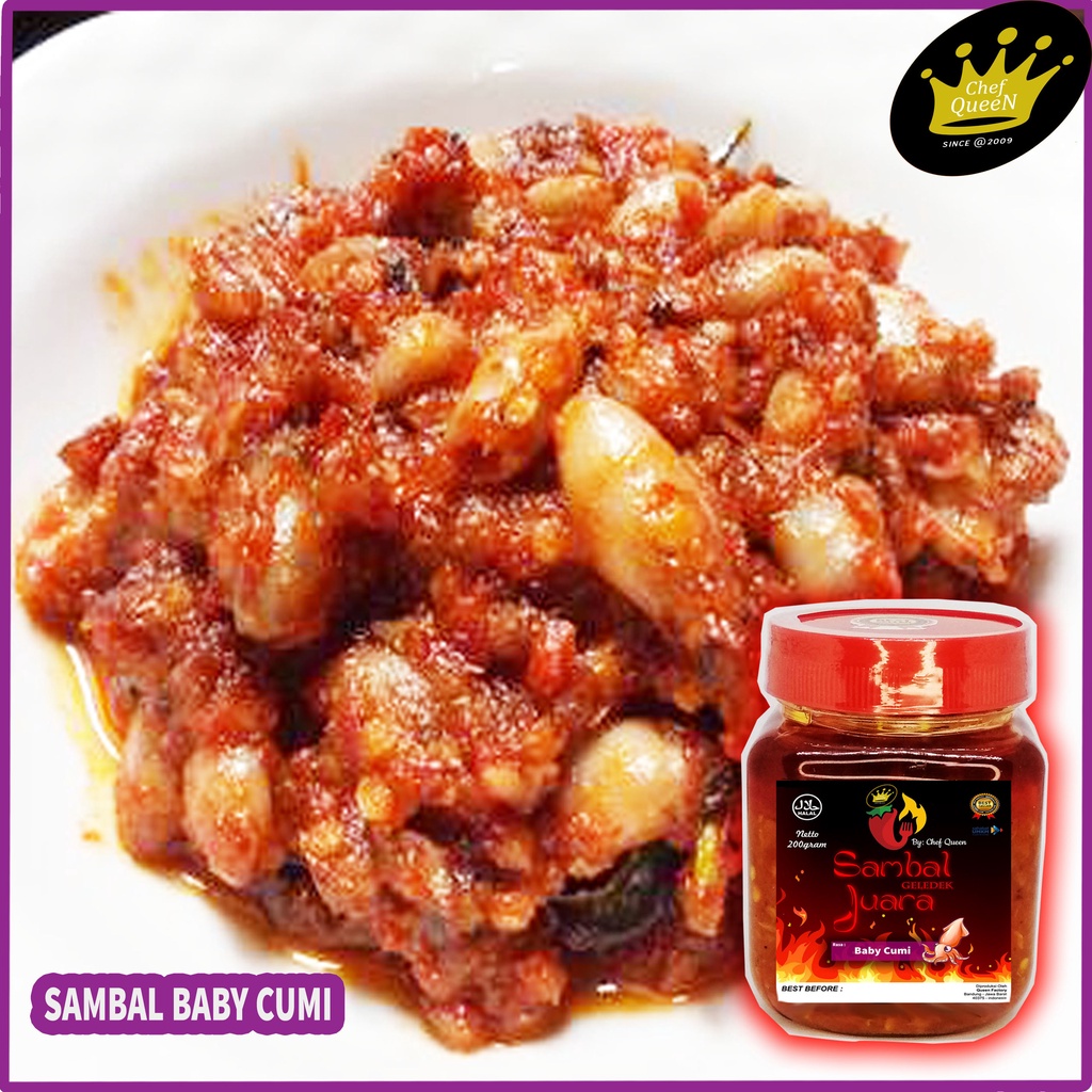 Jual EAT Sambal CUMI Chef Queen TERMURAH Sambel Baby Cumi / Sambal Pete ...
