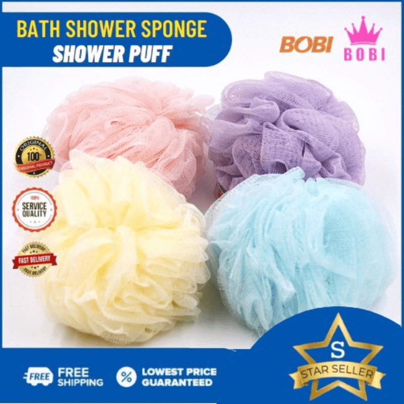 Jual BOBI - Spons Mandi Pendek /// Shower Puff Bath Sponge /// Warna ...