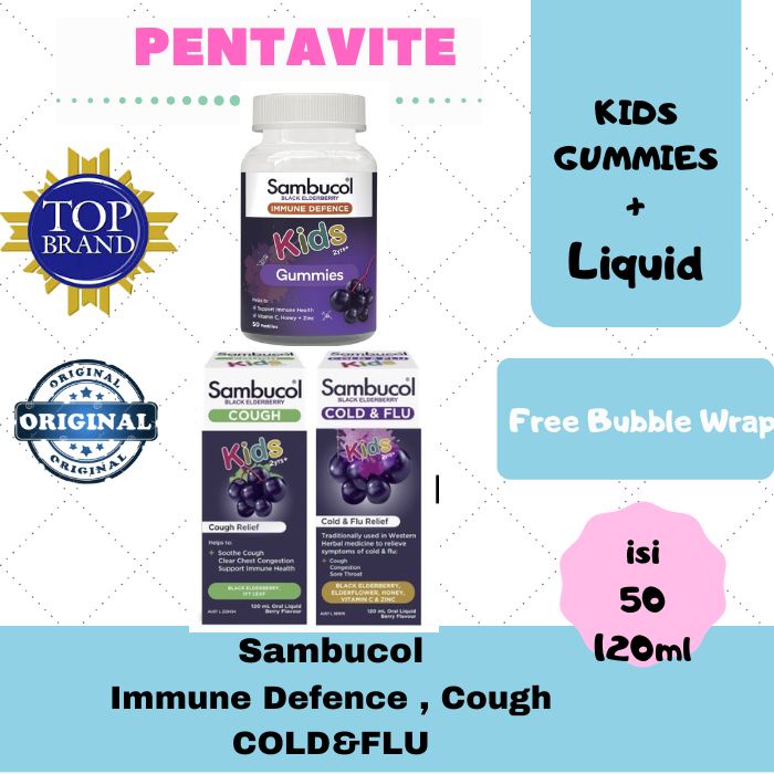 Jual Sambucol Cold & Flu I Sambucol kids immune defence gummies I ...