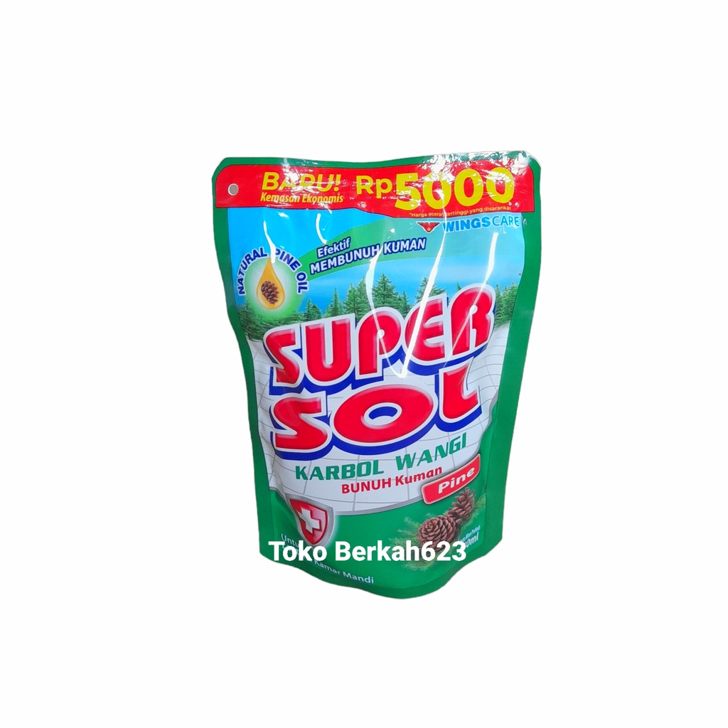Jual SUPERSOL 230ml Carbol Pembersih Lantai PINE 5.000 | Shopee Indonesia