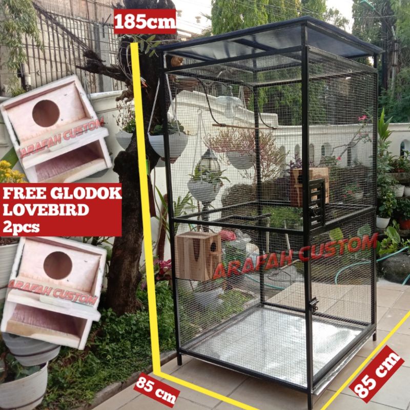 Jual Sangkar Kandang Burung Besi Lovebird Falk Murai Jalak Parrot Nuri ...
