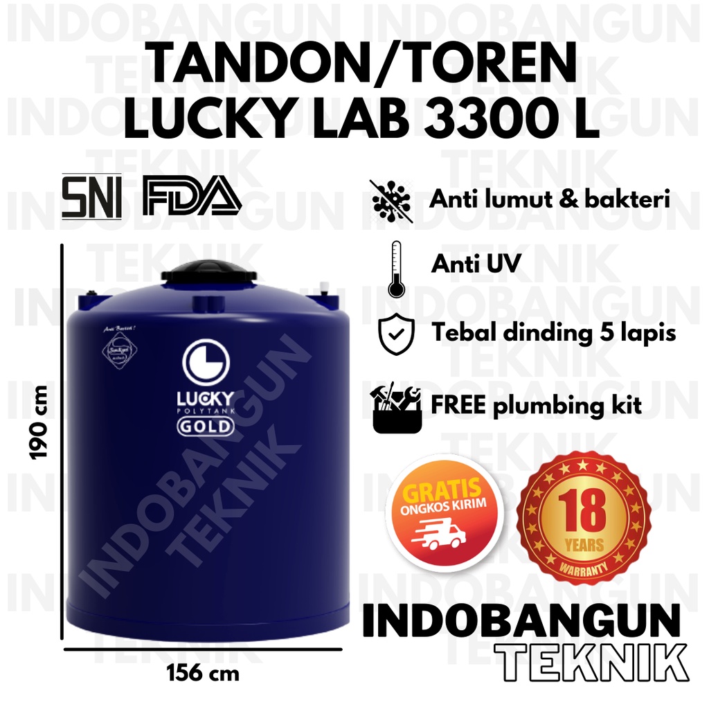 Jual Tandon Toren Tangki Air Lucky Gold 3000 Liter 3300 Liter Harga ...
