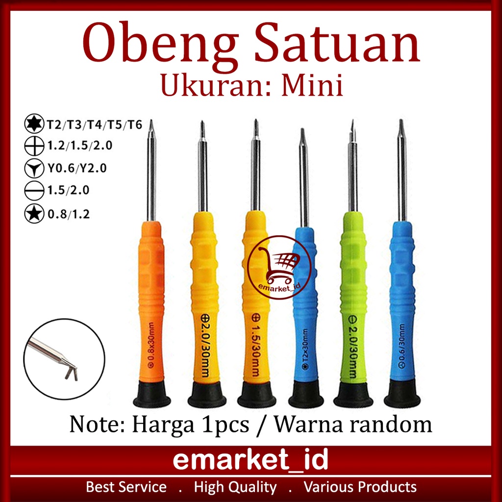Jual Obeng Satuan Mini / Power Handphone / Screwdriver HP Laptop Jam ...