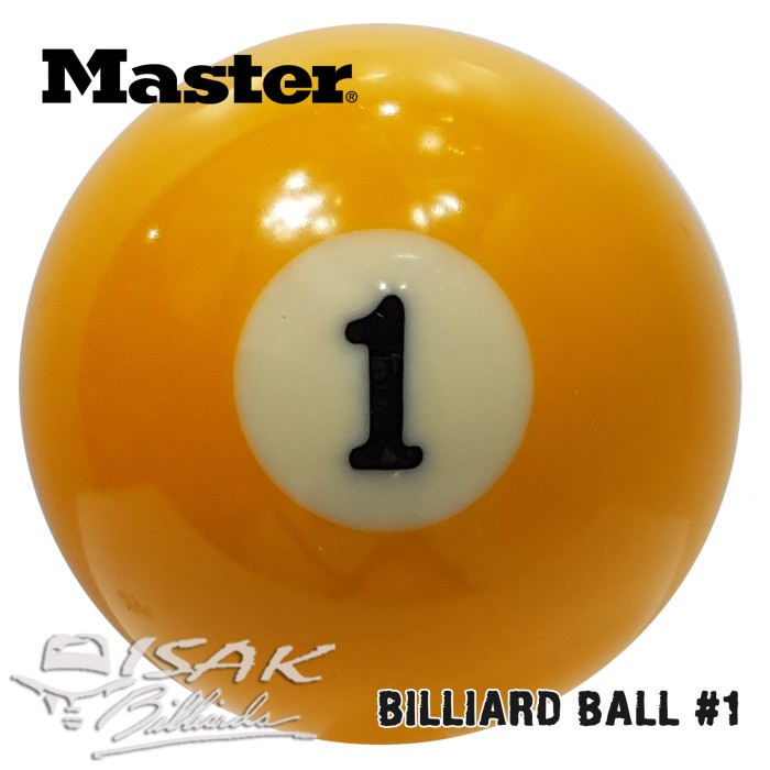 Jual Bola Eceran Nomor 1 - 2.1/4" - Billiard Ball Biliar Pool Besar ...