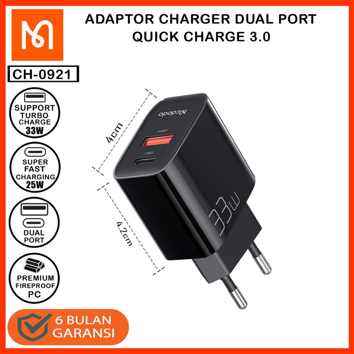 Jual MCDODO CH-015 Adaptor Charger GAN Xiaomi ,Redmi ,Poco TURBO Charge 33W - CH-0921 LITE33W ...