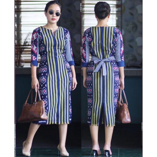 Jual Canada Dress Tenun Troso Jepara, Tenun Ikat Tangan Original KUALITAS PREMIUM TEBAL PADAT ...