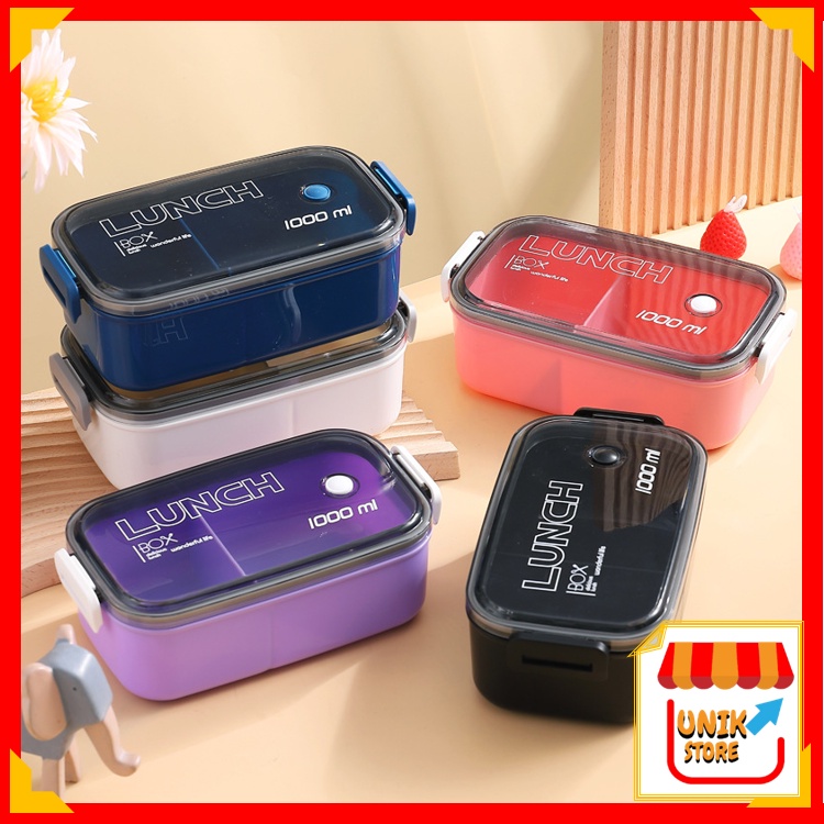 Jual UNIK - H1046 Lunch Box 1000ML / Kotak Bekal / Tempat Penyimpanan ...