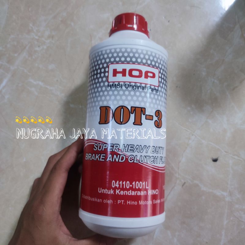 Jual HOP Minyak Rem Hino Dot 3 Pelumas Rem 1 Liter Super Heavy Duty ...