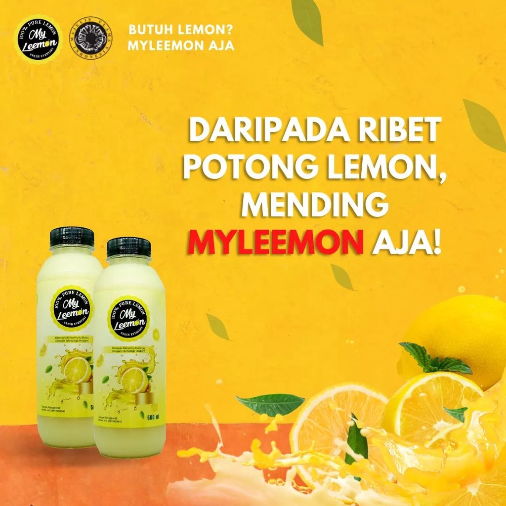 Jual Myleemon Sari Lemon Asli 500ml | Shopee Indonesia