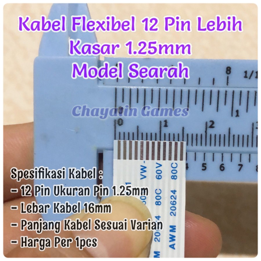 Jual Kabel Flexibel 12 Pin Lebih Kasar Panjang Varian Ukuran Pin 1.25mm ...