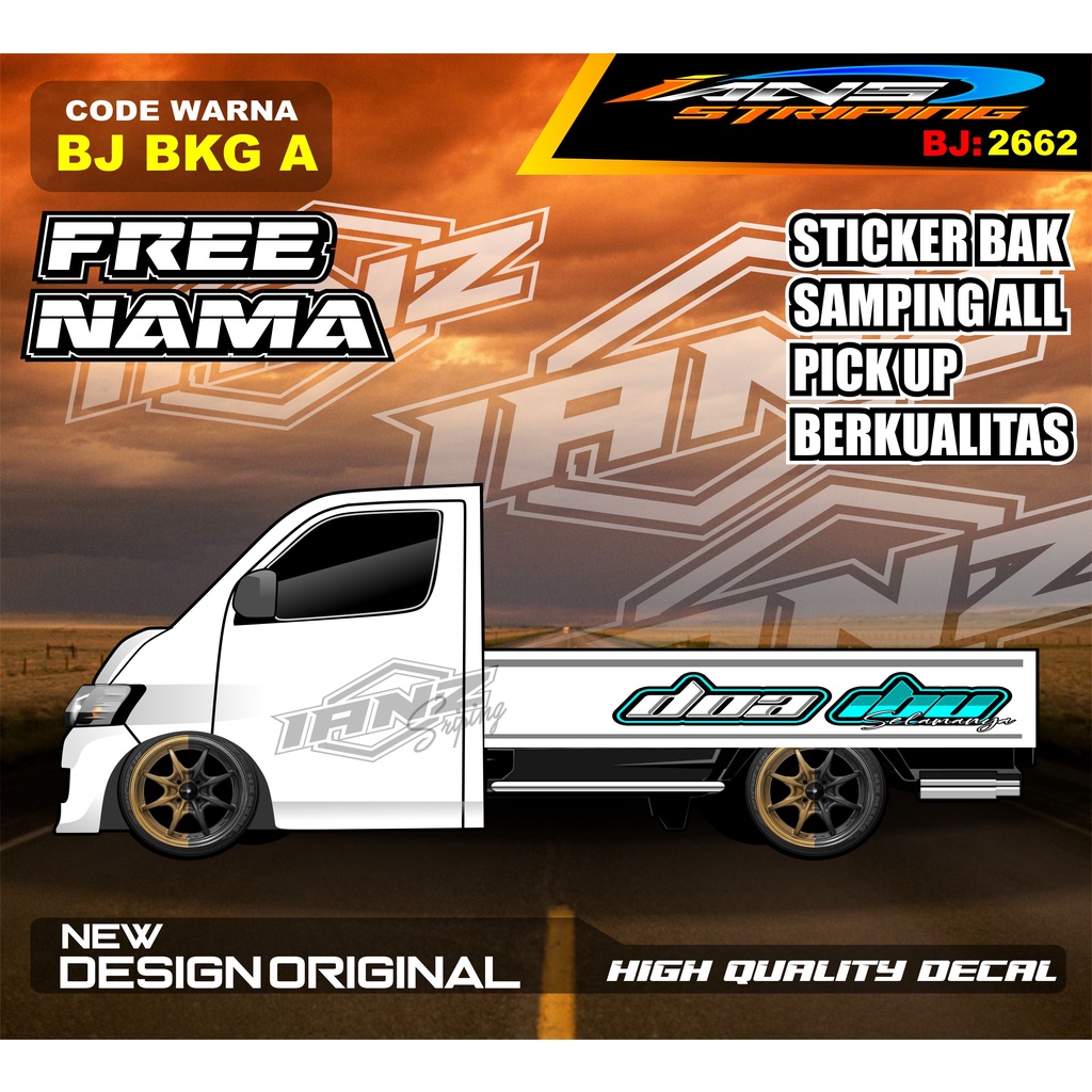 Jual DECAL STICKER TULISAN BAK SAMPING GRANMAX PICK UP / STICKER BAK ...