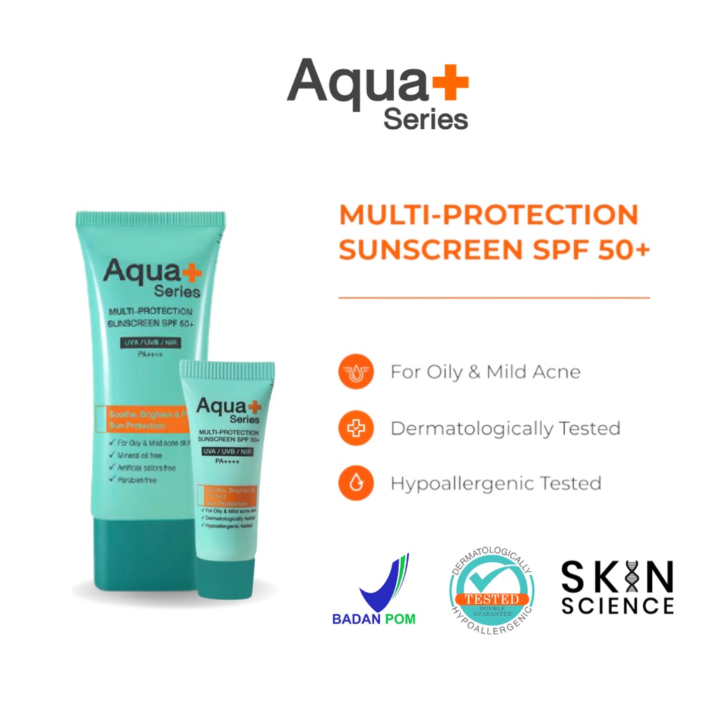 Jual Aqua+ Series Multi-Protection Sunscreen SPF 50+ | Shopee Indonesia