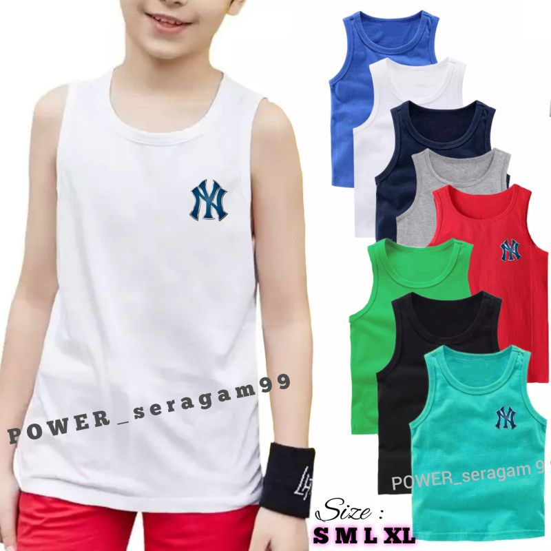 Jual BAJU SINGLET ANAK LAKI LAKI / KAOS SINGLET KATUN ANAK SABLON NY ...