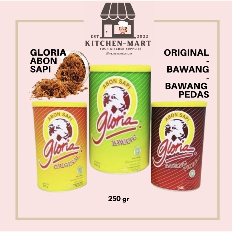 Jual GLORIA ABON SAPI 250gr| ABON SAPI ORGINAL | ABON SAPI BAWANG ...