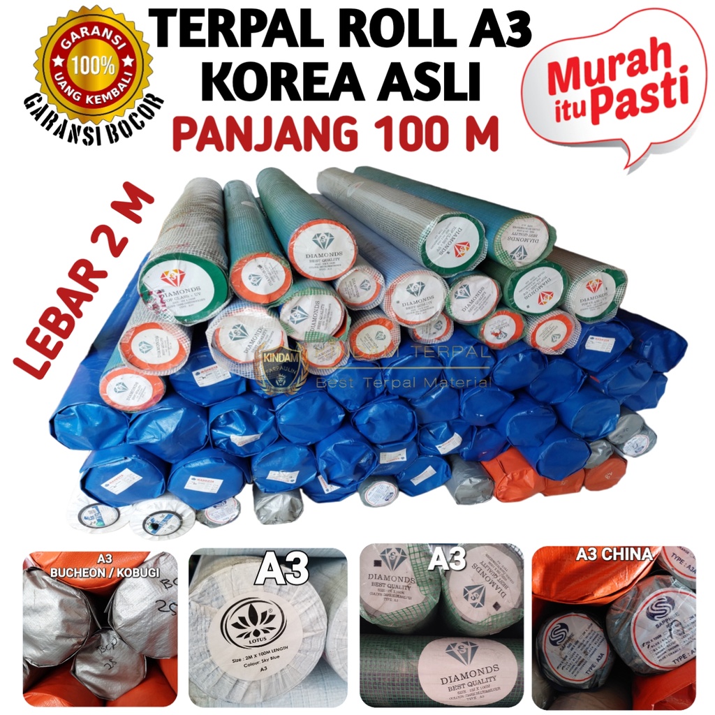 Jual TERPAL ROLL A3 KOREA IMPORT BAHAN PE BERKULITAS MURAH | TERPAL ...
