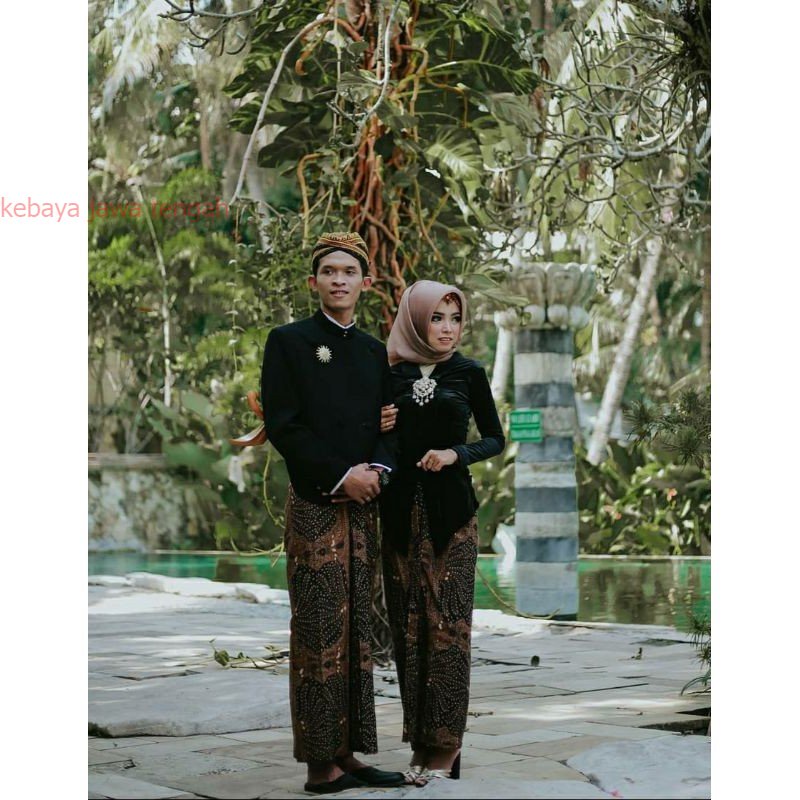 Jual Baju Prewed / Baju Couple Beskap Kebaya Bludru / Baju Adat Jawa ...