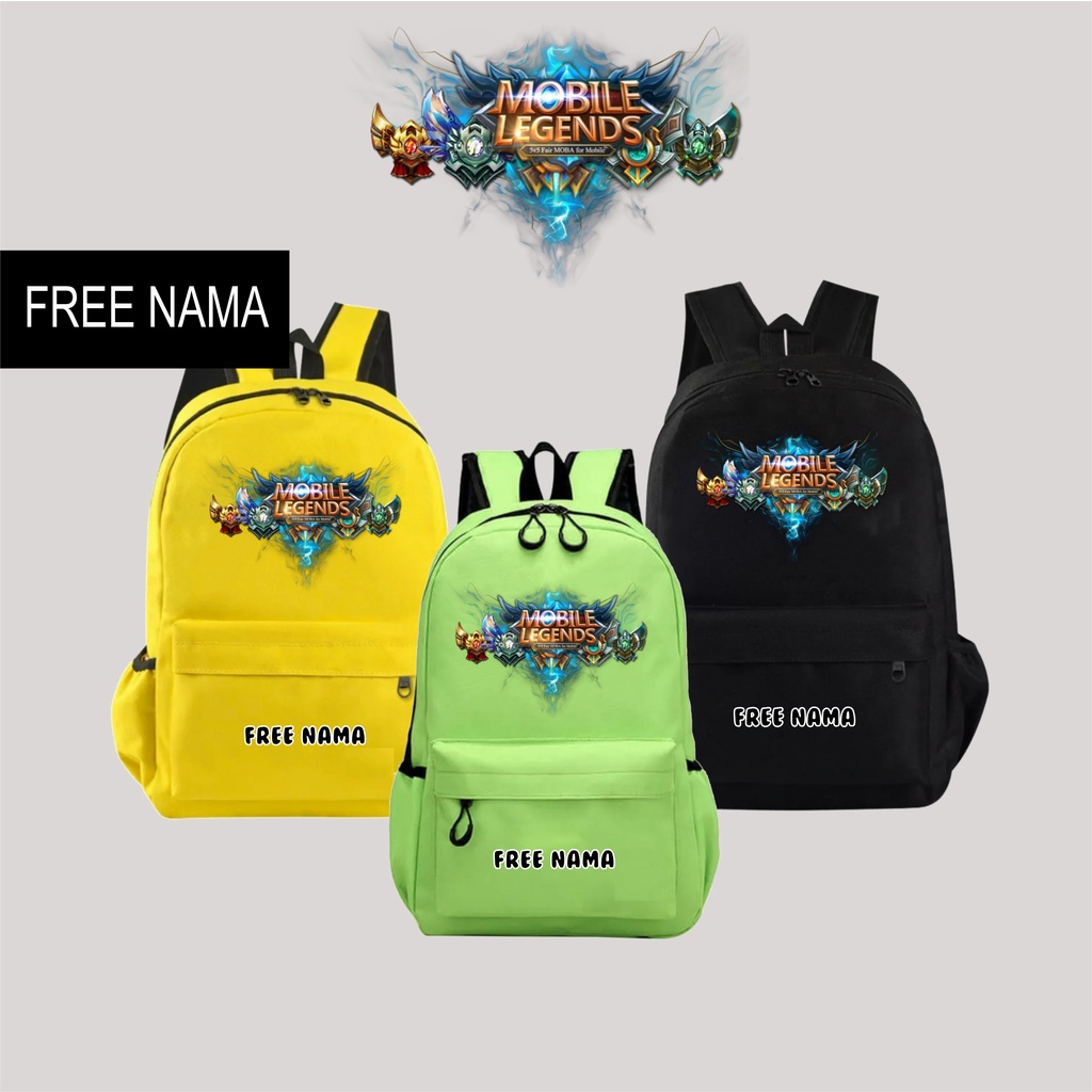 Jual Tas Ransel Sekolah Mobile Legend Logo Laki Laki dan Perempuan ...
