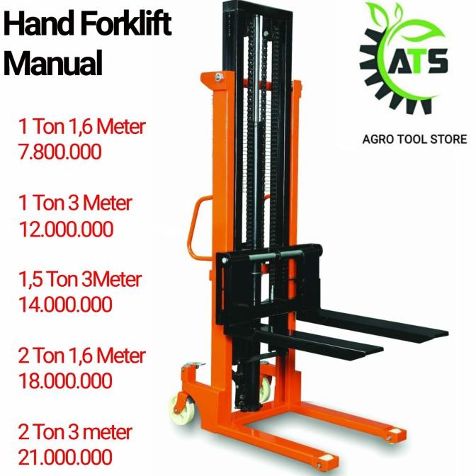 Jual Hand Stacker Manual Forklift 1 - 2 Ton Dalton 1,6M - 3M Alat ...