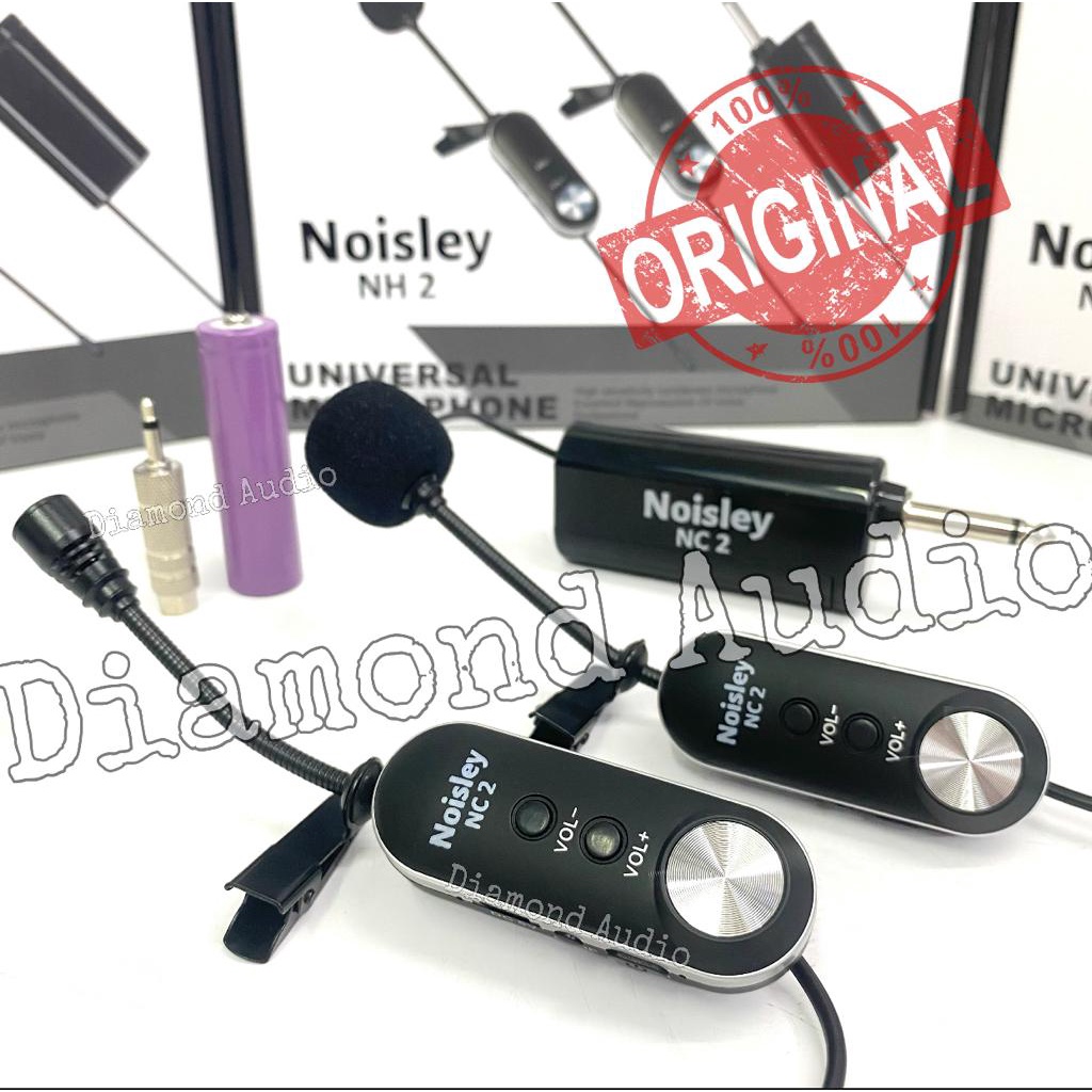 Jual Mic Wireless Noisley Nc2 Original Microphone Clip On Jepit Uhf Nc ...