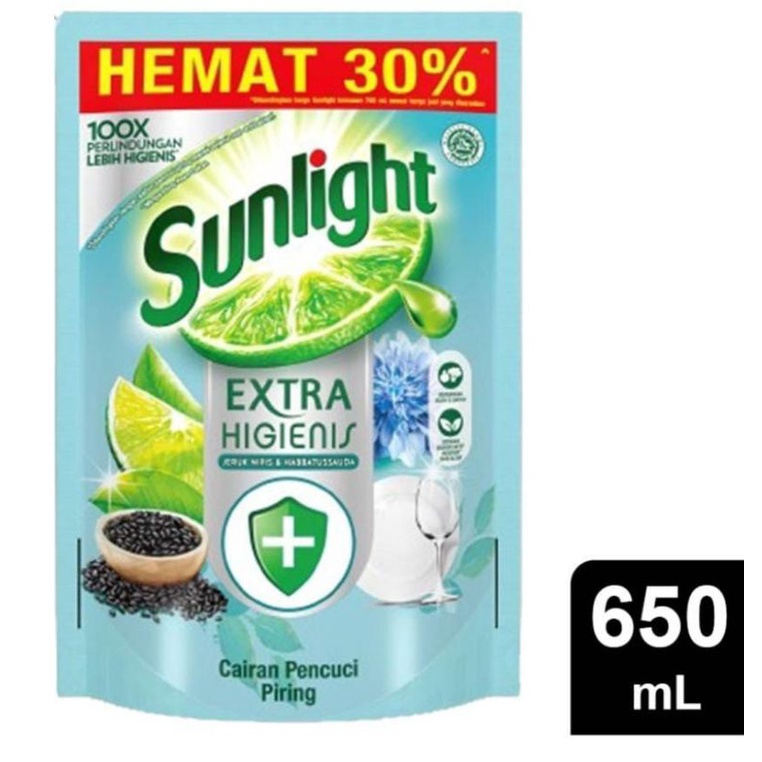 Jual Sunlight Pencuci Piring Habbatussauda 650ml & Anti Bau 650ml ...