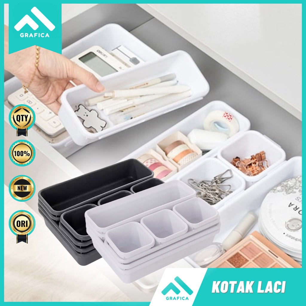 Jual KOTAK TEMPAT PENYIMPANAN SEKAT LACI 8 IN 1 BOX MAKEUP AKSESORIS ...