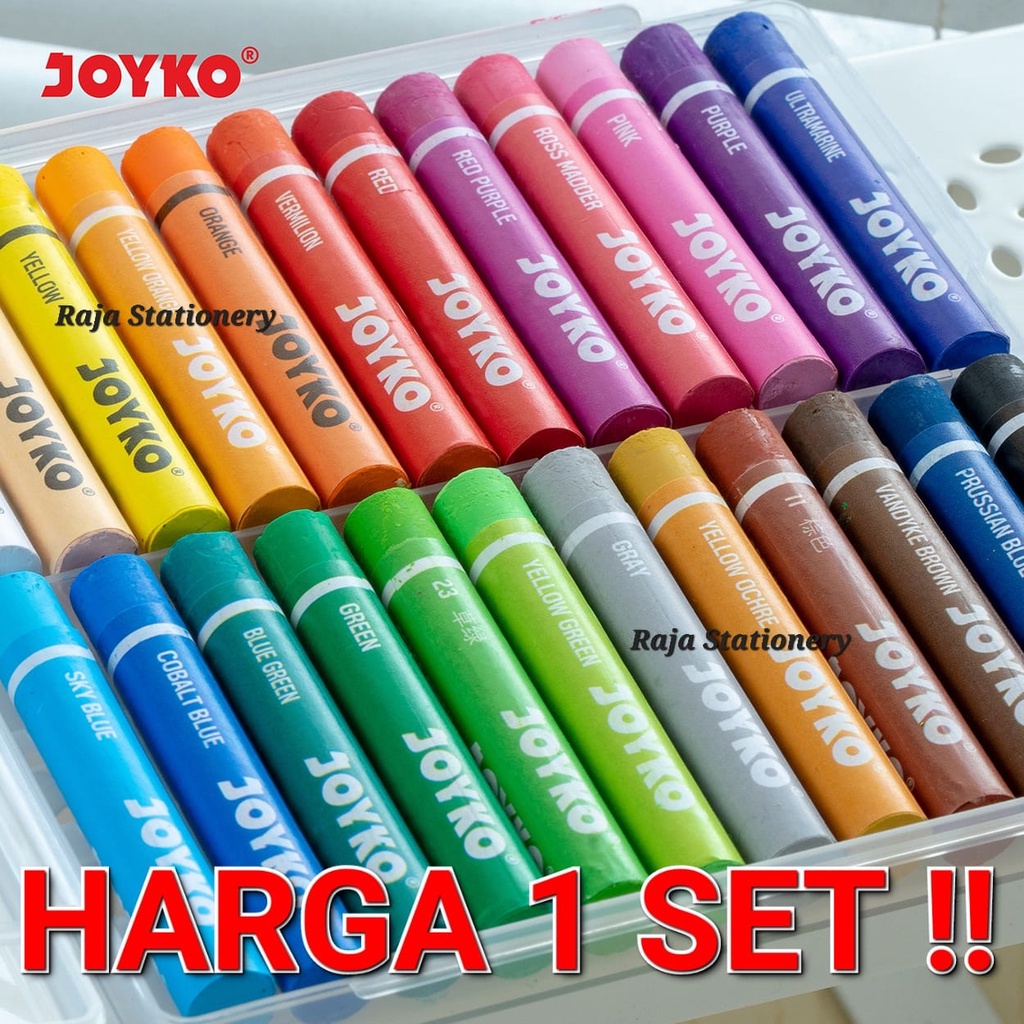 Jual Joyko TITI CRAYON OIL PASTEL 12 24 COLOURS / KRAYON JOYKO 12 WARNA ...