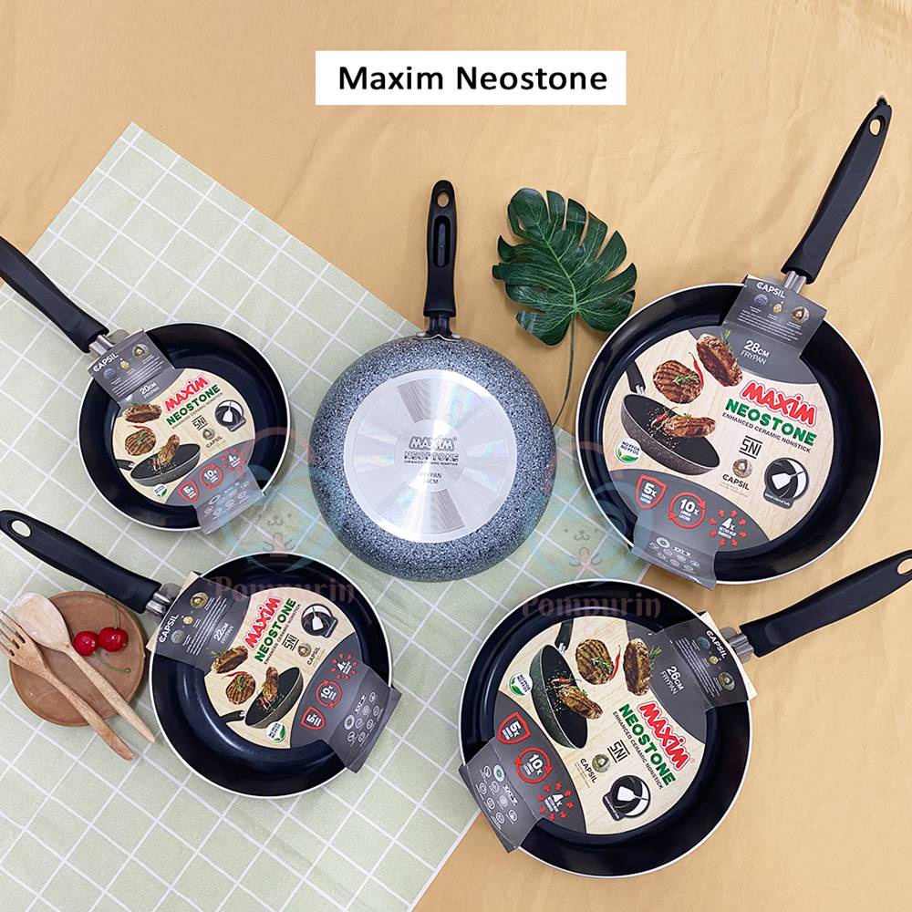 Jual Maspion Maxim Valentino / Neostone 18cm 20cm 22cm 24cm 26cm 28cm - Frypan Anti Lengket ...