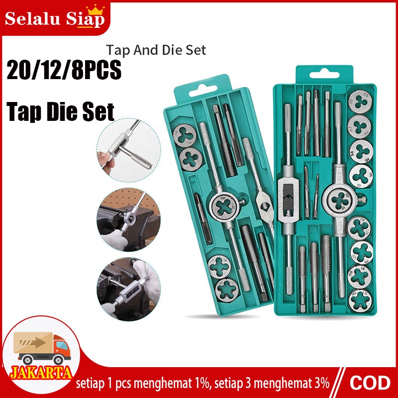 Jual Adjustable Hand Tap and Dies Set 12 / 20 Pcs - Alat Snai dan Tap ...
