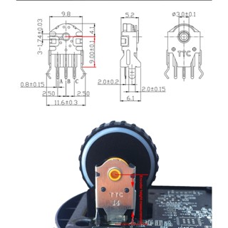 Jual TTC Encoder Mouse Scroll Wheel Replacement 5mm 5.5mm 7mm 8mm 9mm ...
