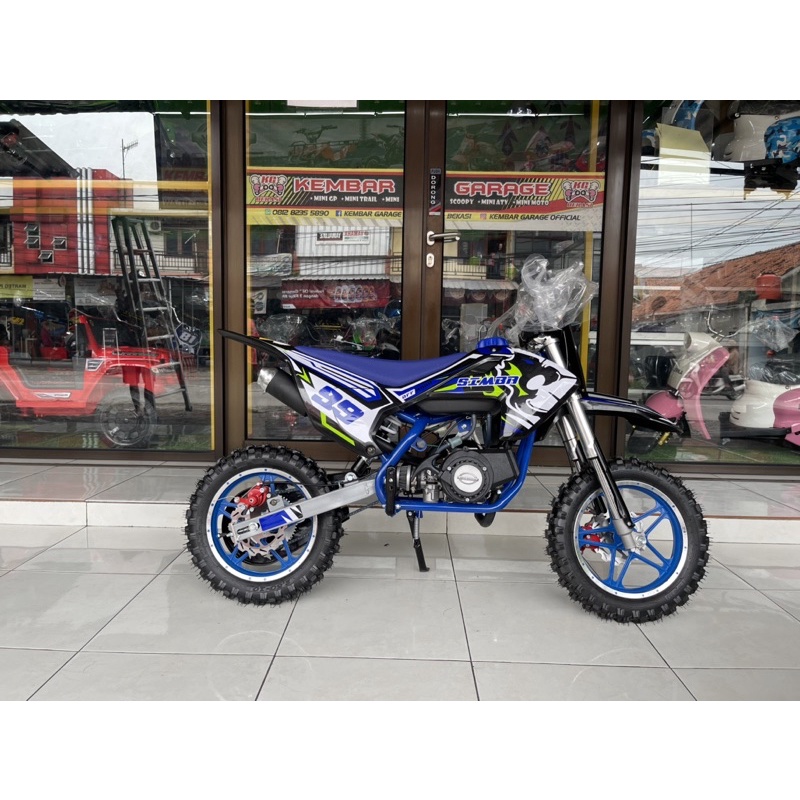 Jual Mini Motor Trail Cross 2T Matic Model Simba 50cc Double Stater ...