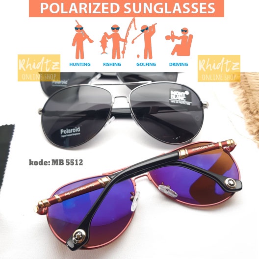 Jual Fullset Montblanc 5512 kacamata pria lensa polarized anti uv frame ...