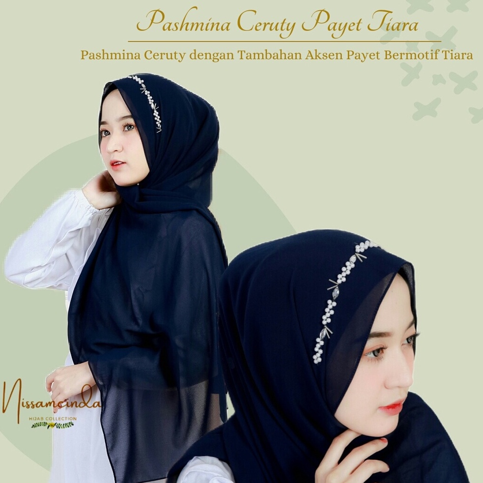 Jual KATALOG 1 JILBAB KERUDUNG PASHMINA PAYET MOTIF DAUN MUTIARA TIARA HIJAB KONDANGAN WISUDA ...
